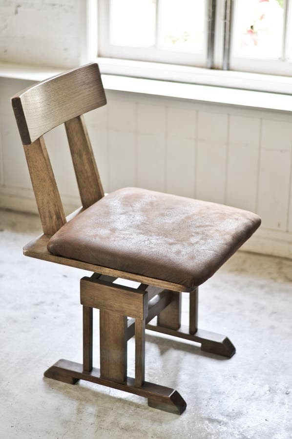 Leather easy chair stock image. Image of wood, teak, brown - 39804303