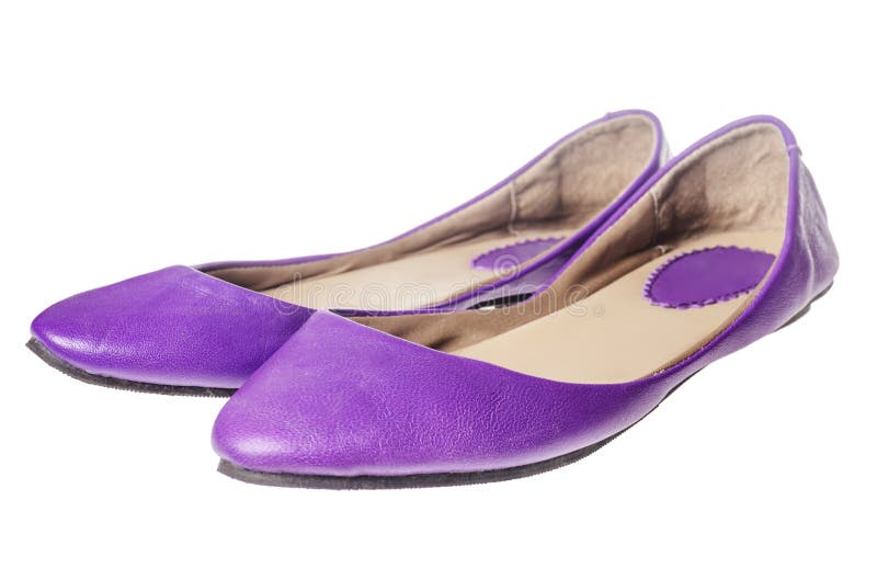Leather flat shoes stock photo. Image of flats, elegance - 93878068