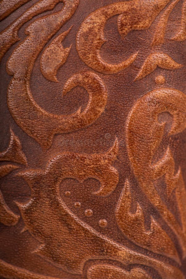 Leather Floral Pattern Deep Red Color Background Stock Photo - Image of ...