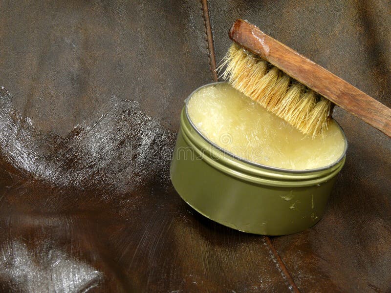 Leather grease stock image. Image of open, isolated, brush - 46874599