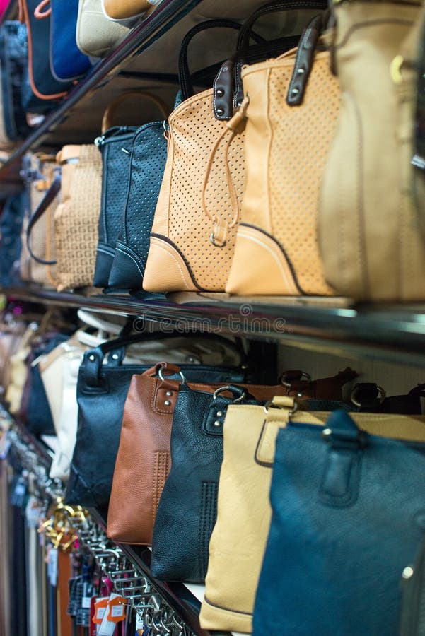 Leather handbags. stock photo. Image of assortment, hand - 51396508