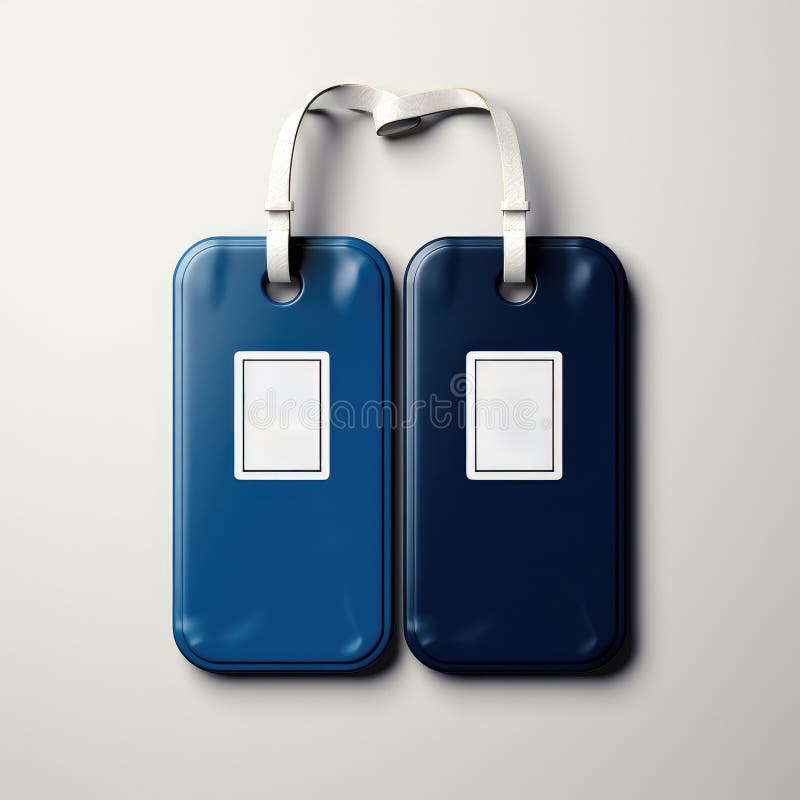 Leather Hang Tag for Luggage Mockup. Generative AI Stock Illustration ...