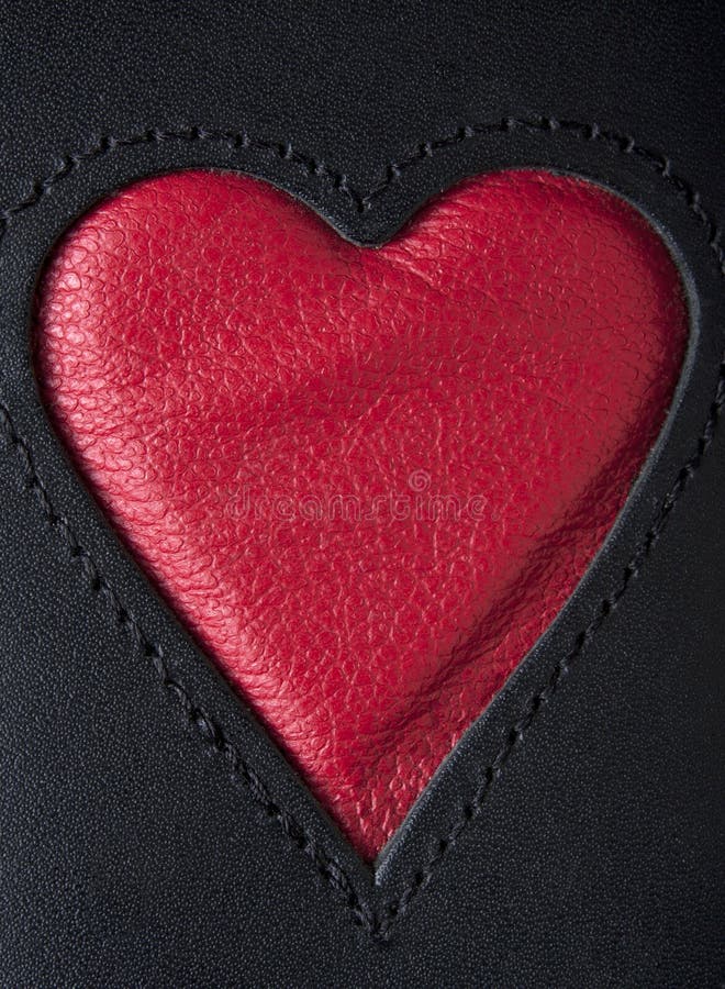 Leather Heart stock photo. Image of macro, gamble, valentines - 24132626