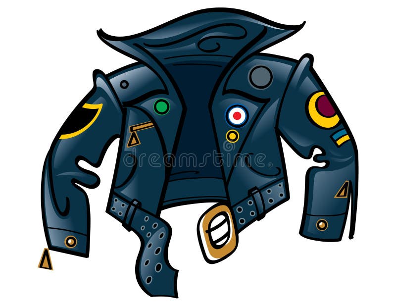 Leather Jacket Clothes Line Icon Vector Illustration Stock Vector ...