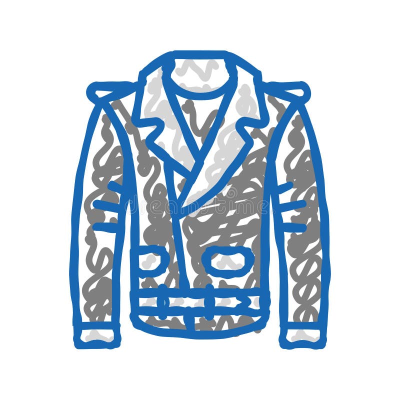 Leather Jacket Clothes Icon Doodle Illustration Stock Illustration ...