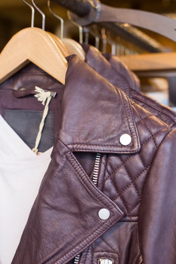 Leather jacket stock image. Image of clothing, girl, clothes - 43708245