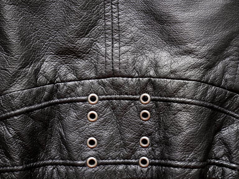Leather Jacket Texture with Eyelets Stock Photo - Image of decor ...