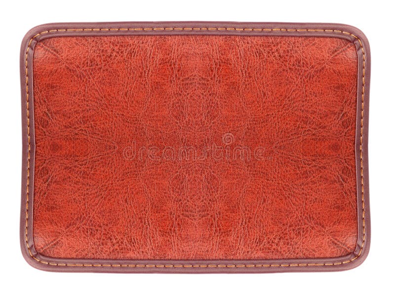 Leather label stock image. Image of descriptive, brown - 19639875