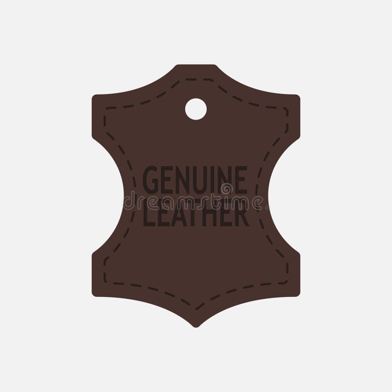 Genuine Leather Graphic Sign Stock Vector - Illustration of guarantee ...