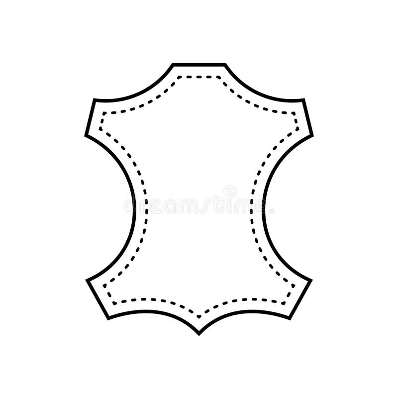 Leather Logo Vector Outline Icon Stock Vector - Illustration of logo ...