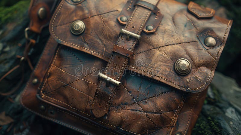 Leather Map Case Vintage Military Equipment Stock Illustration ...