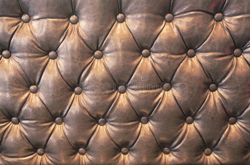 Red Tuffted Leather with Buttons Stock Image - Image of furniture ...