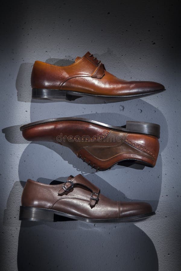 Leather Men`s Shoes. Classic Men`s Shoes Collection Isolated Stock ...