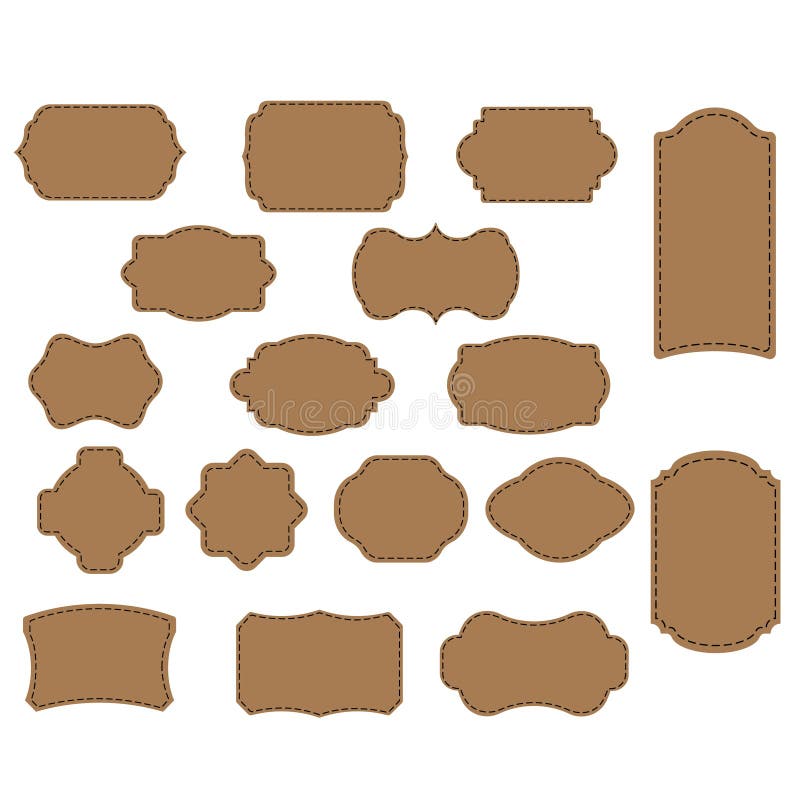 Leather Patch Icon Vector Set. Leather Pattern Illustration Sign ...