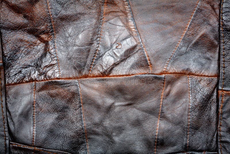 Leather Fabric Patchwork Background Stock Photo - Image of texture ...
