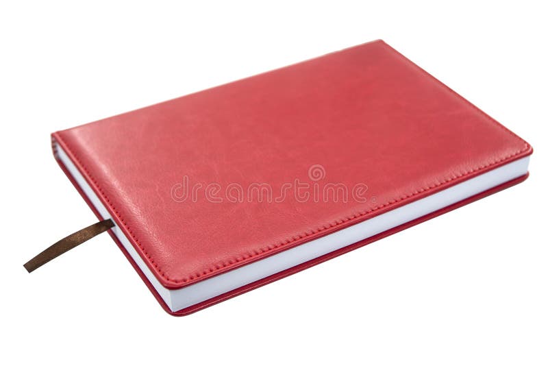 Leather Personal Office Notebook Isolated on the White Stock Photo ...