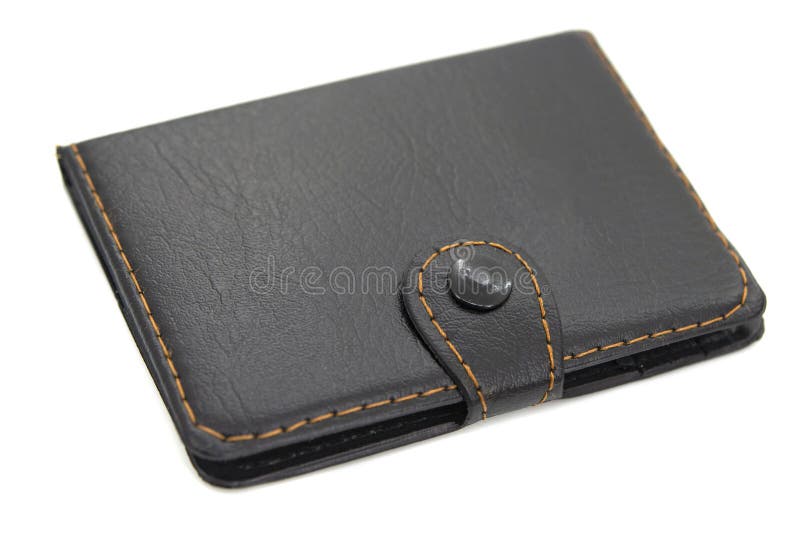 Leather Personal Office Notebook Isolated on the White Stock Image ...