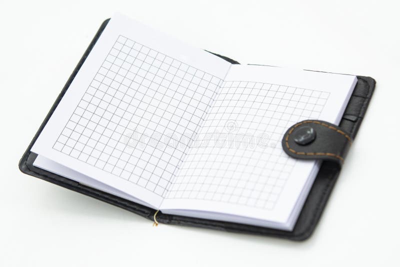 Leather Personal Office Notebook Isolated on the White Stock Photo ...