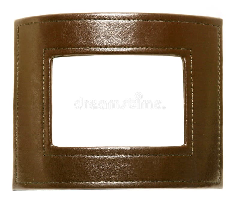 Leather Photo Frame stock photo. Image of leather, brown - 185356