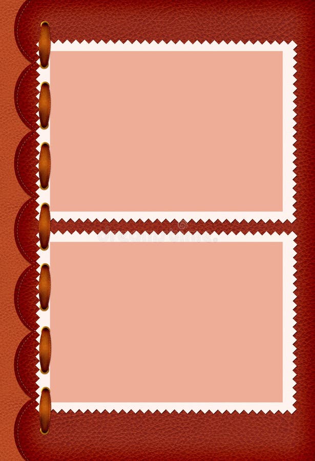 Leather Pictures Border With Decorative Ribbon Picture. Image: 4795403