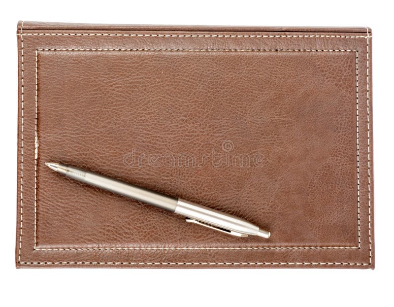 Leather daily planner stock image. Image of notebook - 64148375