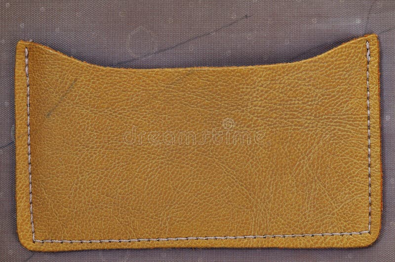Leather pocket. stock photo. Image of yellow, pocket - 55332934