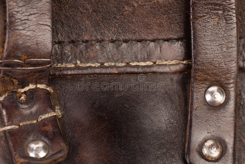 Leather Product with Rivets and Seam Stock Image - Image of accessory ...
