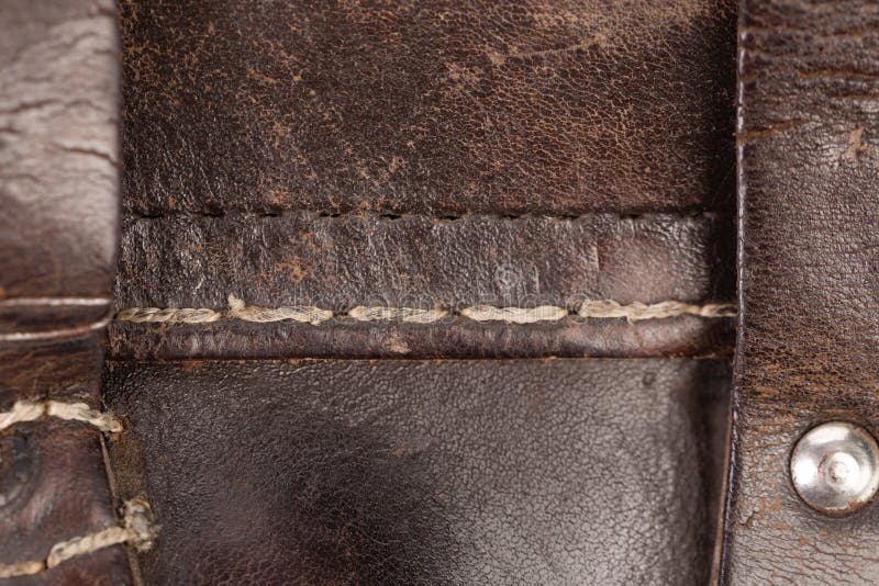 Leather Product with Rivets and Seam Stock Photo - Image of blank ...