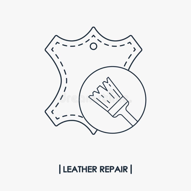 Leather repair icon stock vector. Illustration of sign - 94164238