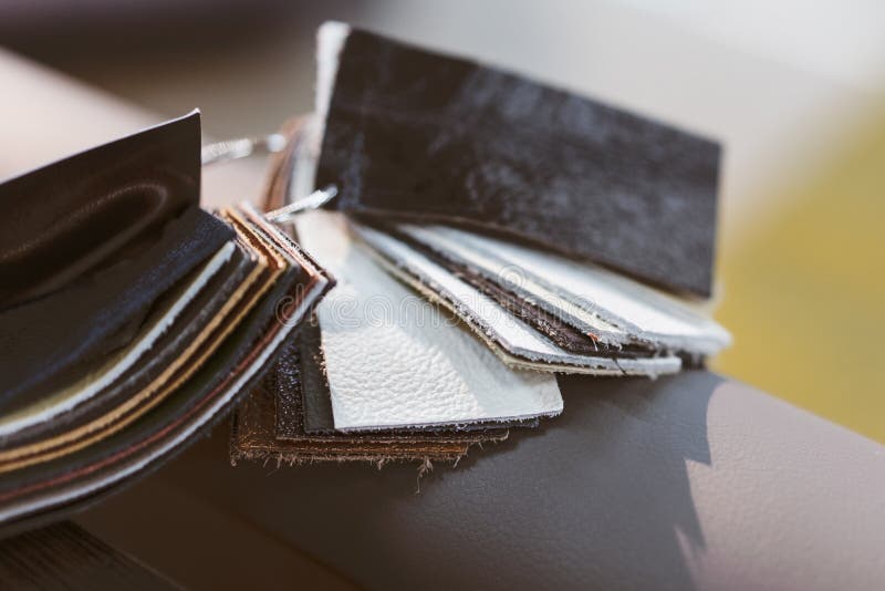Leather Samples Close-up. Can Be Used As Background Stock Photo - Image ...