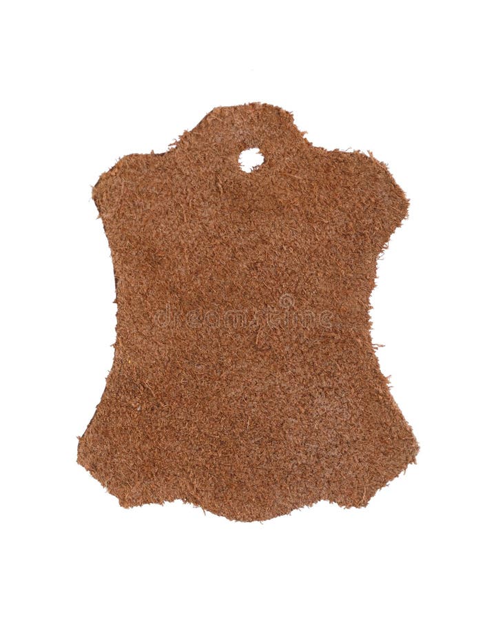 Leather Shape Sample Tag, Isolated on White Stock Image - Image of ...