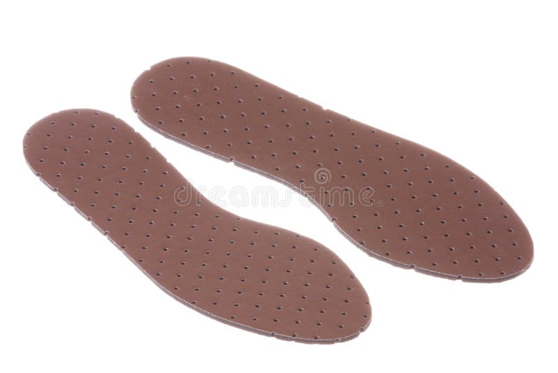 Leather Shoe Insole Padding Isolated Stock Image - Image of close, foot ...