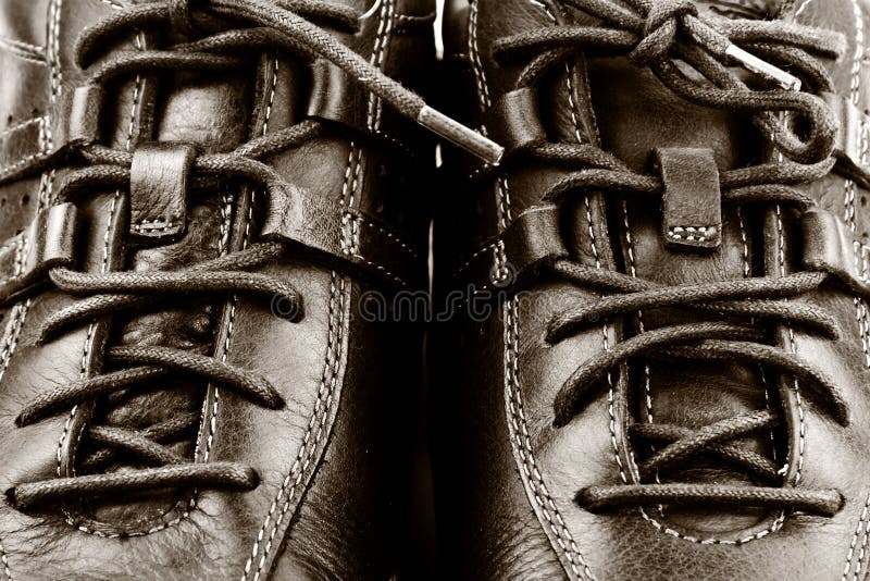 Leather shoes stock image. Image of foot, lace, polished - 18443481