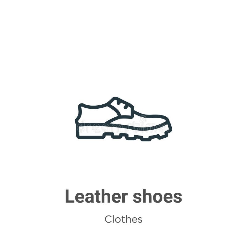 Leather Shoes Outline Vector Icon. Thin Line Black Leather Shoes Icon ...