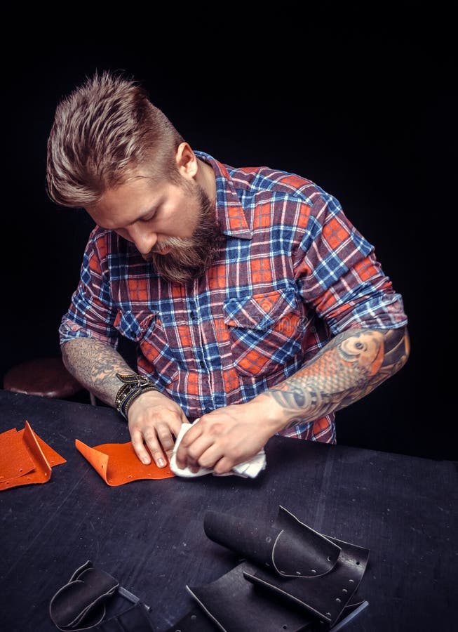 Leather Skinner Creates Quality Product of Leather at His Leather ...
