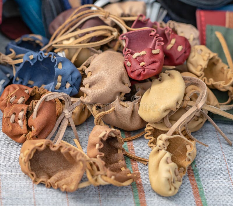 Leather Slippers for Dancing. Colorful Souvenirs Stock Image - Image of ...