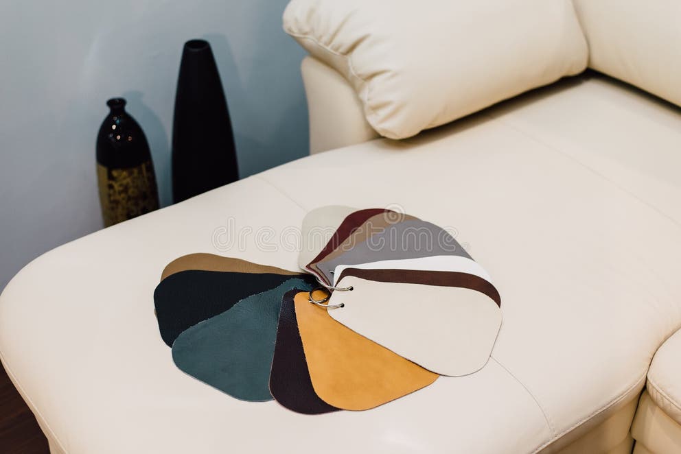 Leather sofa , samples stock image. Image of patterns - 76608125