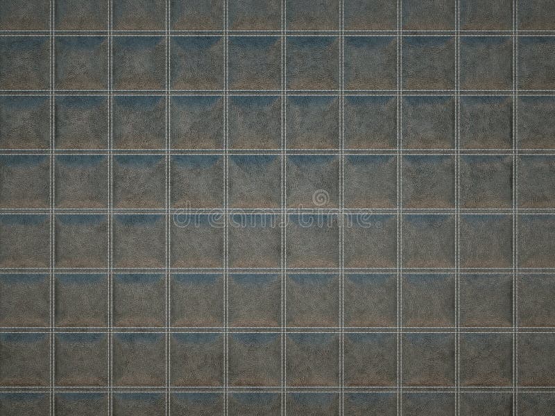 Leather Square Stitched Grey Texture or Background Stock Illustration ...