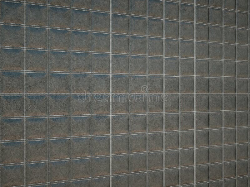 Leather Square Stitched Grey Texture or Background Stock Illustration ...