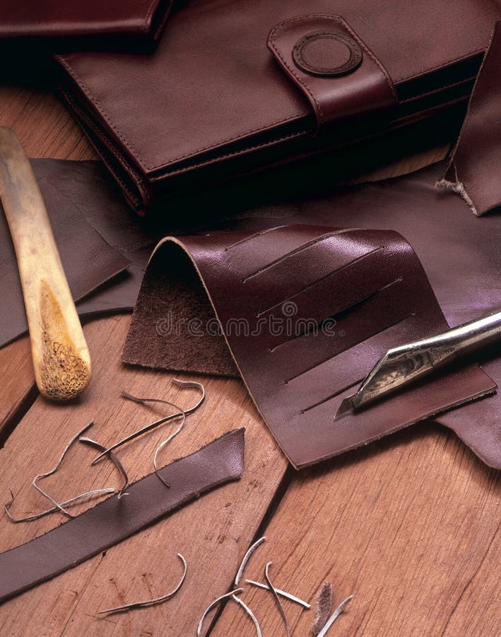 Leather crafting tools stock photo. Image of skin, fashion - 33429496