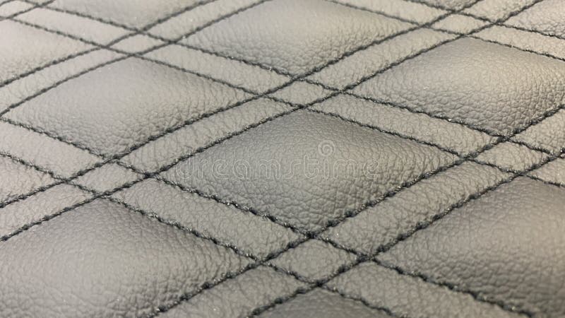 Leather Stitched with Pattern, Leather Black Texture or Background ...
