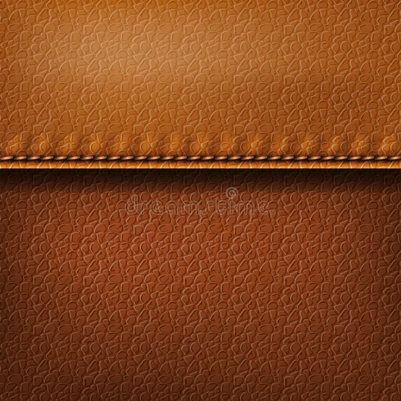 Leather with stitching stock vector. Illustration of texture - 92856221