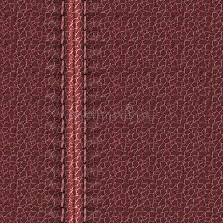 Leather with stitching stock vector. Illustration of realistic - 92856208