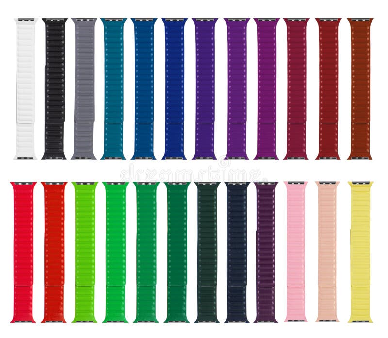 Leather Strap for Electronic Watches, on a White Background, Collage ...