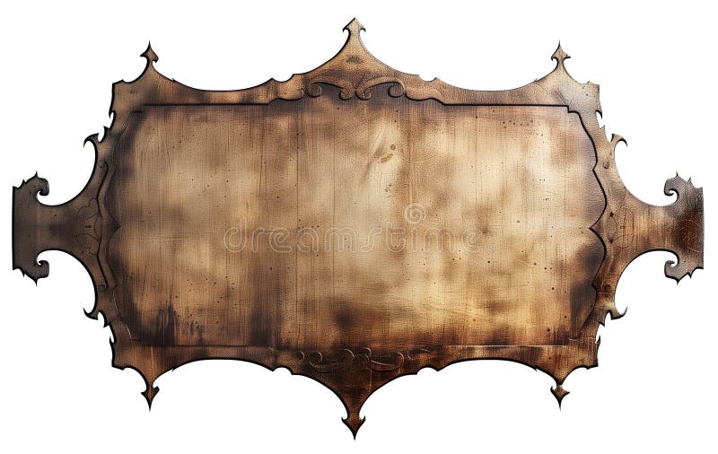 Leather Text Box with Copy Space in Medieval Style Stock Image ...
