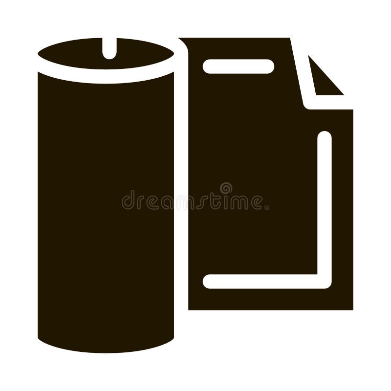 Leather Textile Roll Icon Vector Glyph Illustration Stock Vector ...