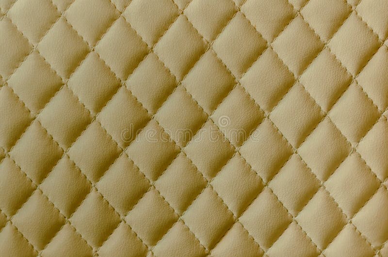 Leather Texture Background. Yellow Leather Stitched with Threads Stock ...