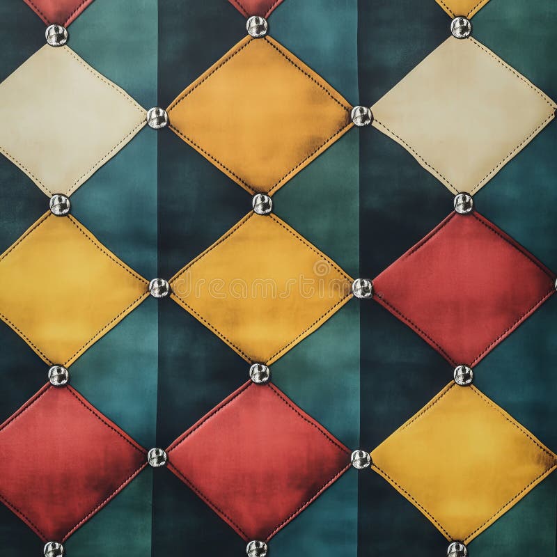 Leather Texture Colorful Patchwork Metal Rivets Stock Photos - Free ...