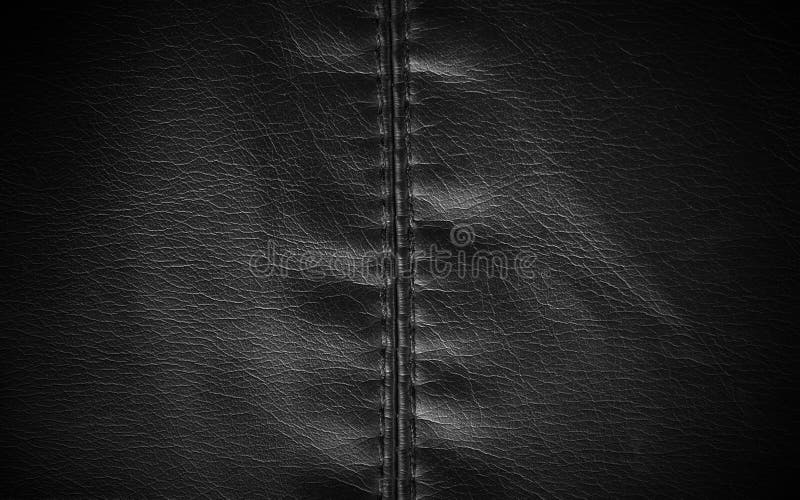 Leather Texture Colose-up with Linear Stiches Stock Image - Image of ...