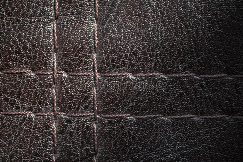 Leather with Thread Macro Texture. Stock Photo - Image of industry ...